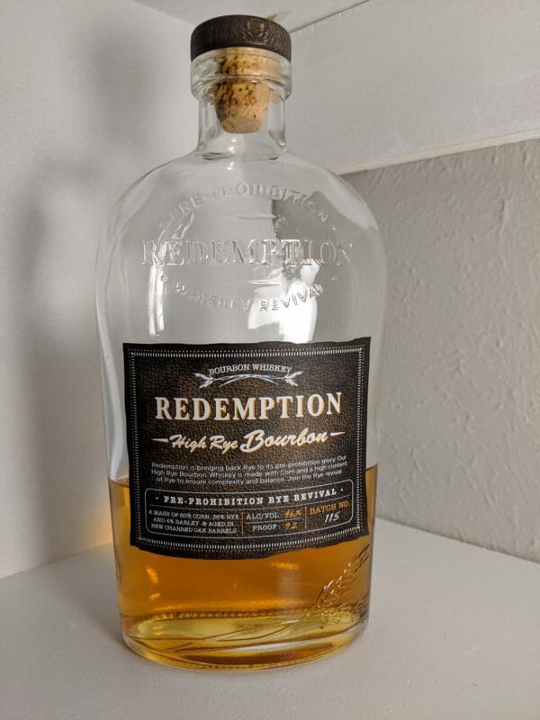 Whiskey Review: Redemption High Rye Bourbon Whiskey – Thirty-One Whiskey